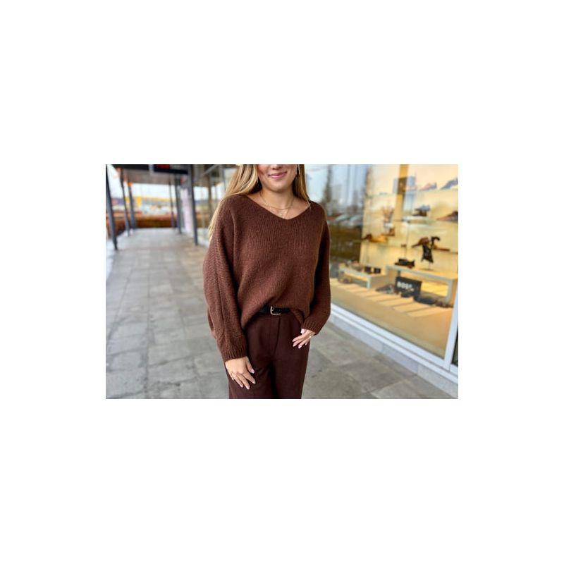 Textiles Tendance 2257 2257 Dames Pulls BRUN Coloris BRUN